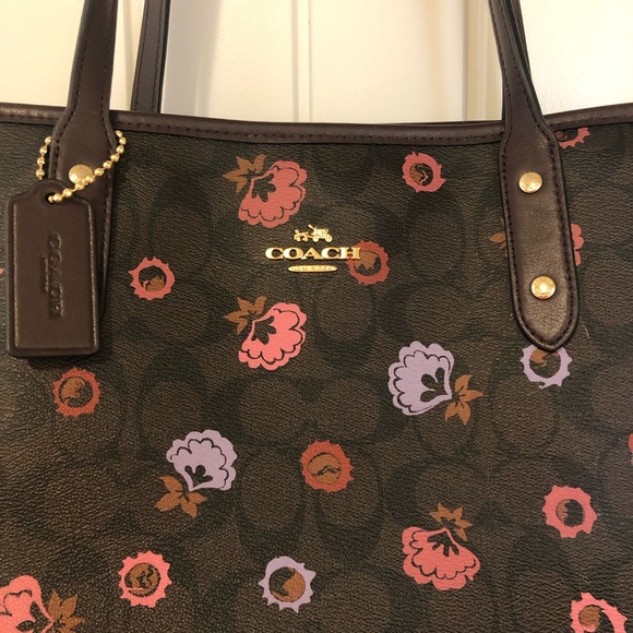 Coach | Bags | Coach Printed Floral Logo City Tote | Poshmark